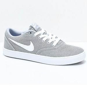 Nike | Shoes | Nike Skateboard Check Solar Soft Grey And White | Poshmark